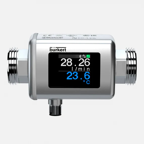 Модерен компактен магнитно-индуктивен разходомер тип 8050 от Burkert